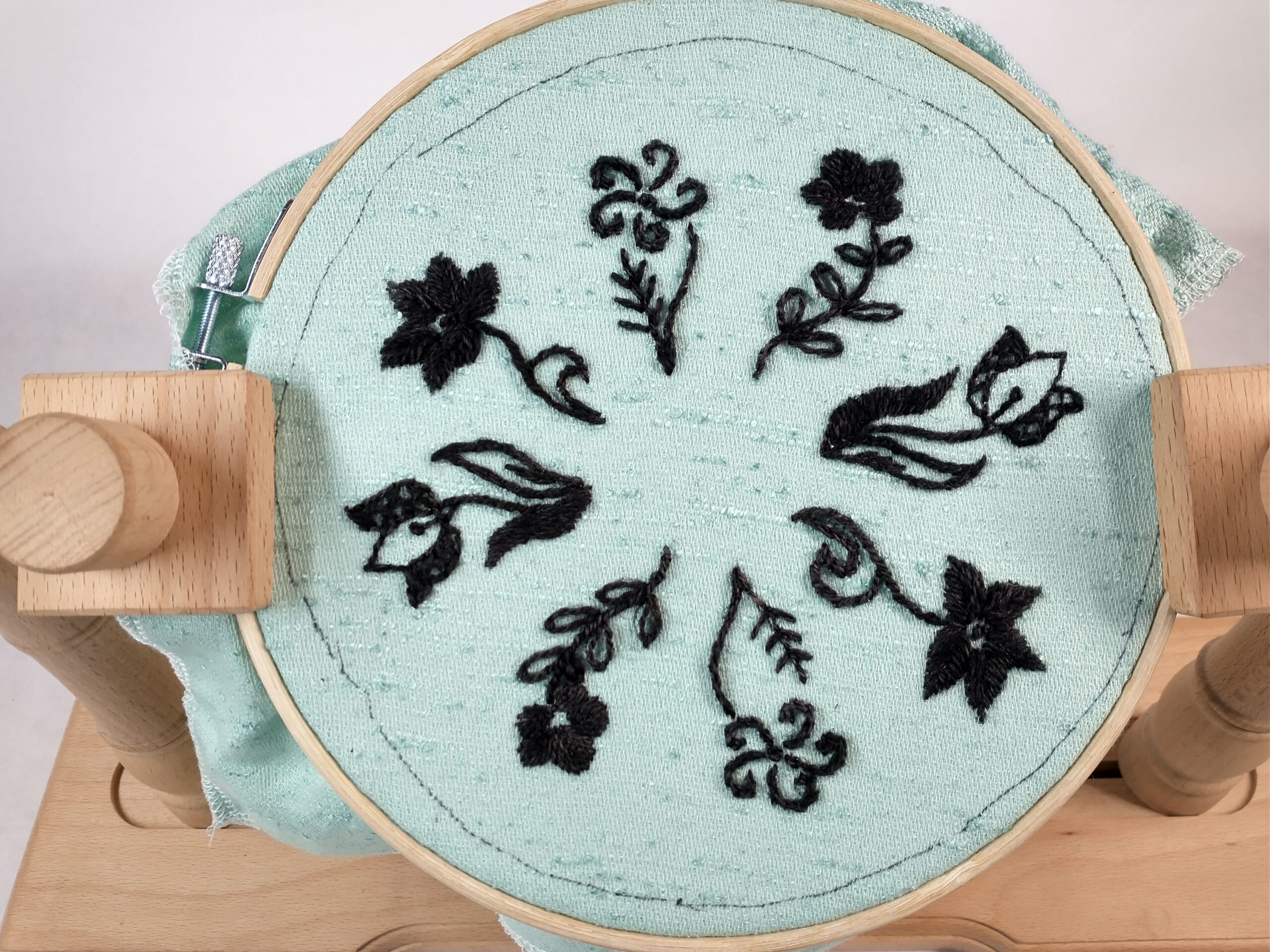 Wool Embroidery Kit, Blackwork 2 Ways, L1 – NSHF